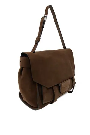 ALLSAINTS Ursa Flap Shoulder Bag - Brown