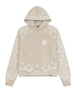 Amiri Paisley Print Hoodie - Nude