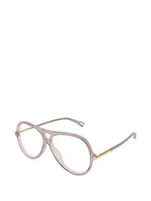 Chloé Eyewear Pilot-frame Double Bridge Glasses