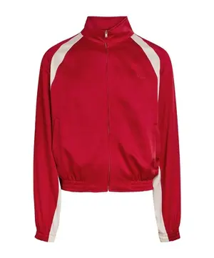 Saint Laurent Satin-crepe Track Jacket - Red