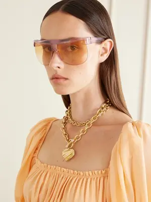Chloé Eyewear Explorer Geometric-frame Logo Lettering Sunglasses