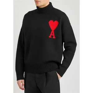 AMI Paris Roll-neck Wool Jumper