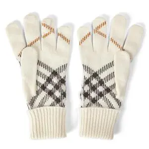 Burberry Wool Check Knitted Gloves