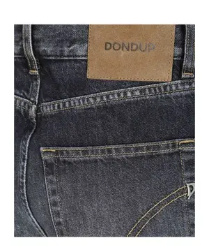 DONDUP Amber Logo-patch Faded Wide-leg Jeans
