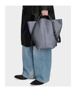 MAISON MARGIELA Dress-age Pebbled Leather Tote Bag
