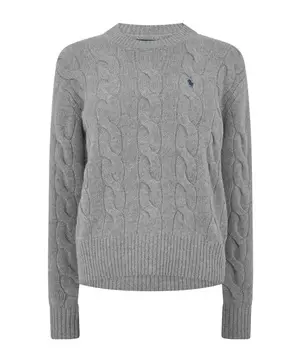 Polo Ralph Lauren Cable-knit Crew-neck Sweater - Gray