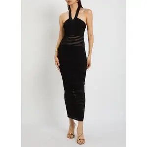 Balmain Halter-neck Bandage Midi Dress