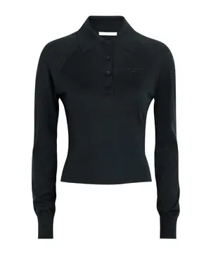 Givenchy Silk-blend Polo Top - Black