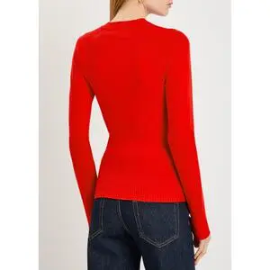 Moncler Mock-neck Ribbed Knit Top