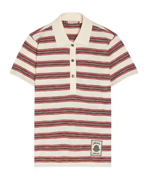 Moncler Multi-stripe Polo Shirt - White