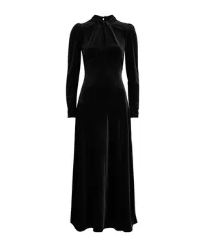 GANNI Velvet Dress - Black