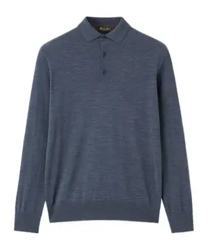 Loro Piana Long-sleeved Polo-shirt - Blue