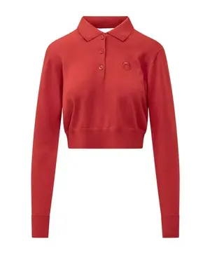 MARINE SERRE Long-sleeve Polo Shirt