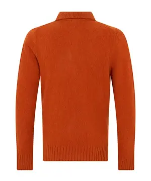 Aspesi Long-sleeved Polo Collar Sweater - Red
