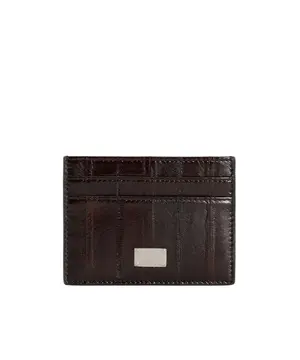 Dolce & Gabbana Eel Leather Card Holder - Black