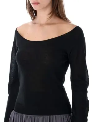 Gimaguas Sanvi Off-shoulder Knitted Sweater