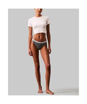 Calvin Klein Elastic Waist Thong - Brown