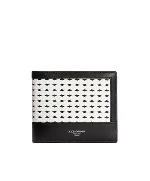 Dolce & Gabbana Dolce Gabbana Woven Panel Wallet - Black