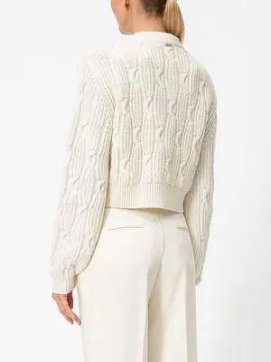 TWINSET Cropped Wool-blend Cardigan