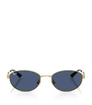 Ray-ban Metal Oval Sunglasses - Black