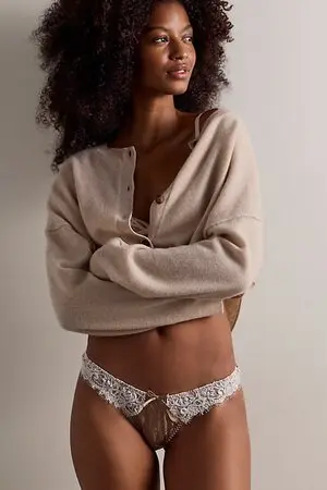 For Love & Lemons Meadow Thong - Chocolate