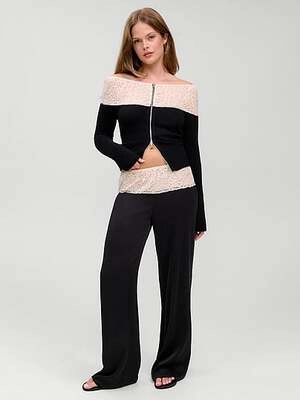 Victoria's Secret Frankies Bikinis Birdie Lace Silk Pant