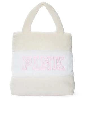 Victoria's Secret Faux-fur Tote Bag - Grey