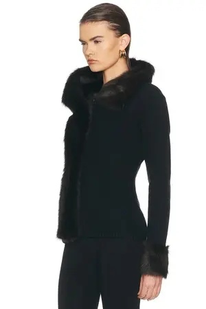 Magda Butrym Fur Trim Cardigan
