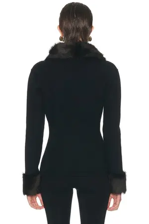 Magda Butrym Fur Trim Cardigan