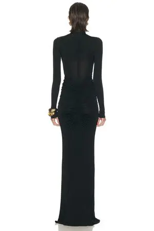 Lapointe Jersey Halter Ruched Gown