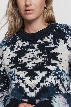 PILCRO Geo Cotton Wool Blend Sweater