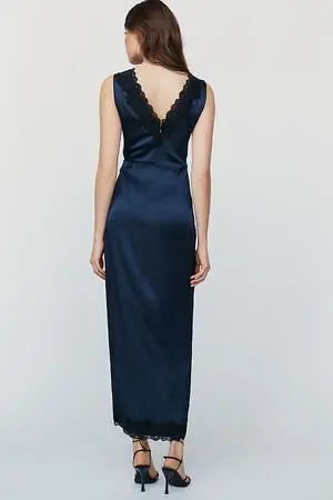 Avec Les Filles Sat Lace Wrap Dress