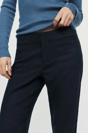 Anthropologie Wool Blend Low Rise Trousers Pants