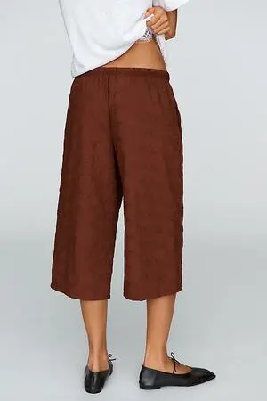 DIPPIN DAISY'S Dipp Daiseys Rustie Wide Leg Pull On Gaucho Pants - Cognac