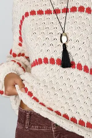 Maeve 100% Cotton Bubble Knit Sweater