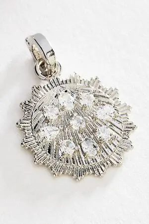 Anthropologie Crystal Co Charm Silver