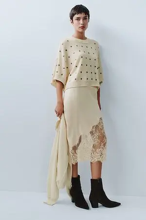 Anthropologie Goldie 100% Cashmere Short Sleeve Sweater