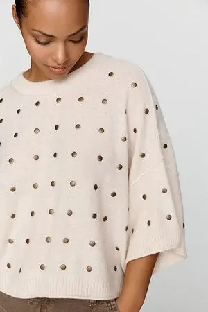 Anthropologie Goldie 100% Cashmere Short Sleeve Sweater
