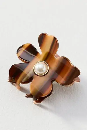 Lele Sadoughi Lily Claw Clip - Brown Pattern