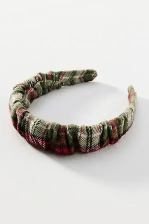 Lele Sadoughi Alpe Plaid Kelly Headband - Green Pattern