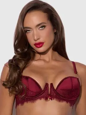 Frederick's Of Hollywood Lilith Lace & Mesh V Wire Bra