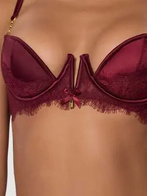 Frederick's Of Hollywood Lilith Lace & Mesh V Wire Bra