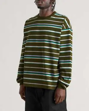 BEAMS Stripe Long Sleeve Loose T-shirt
