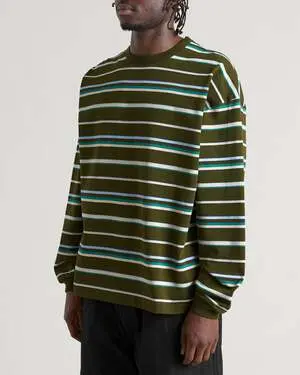 BEAMS Stripe Long Sleeve Loose T-shirt