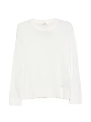 Liu Jo Ribbed-trim Fine-knit Sweater - White