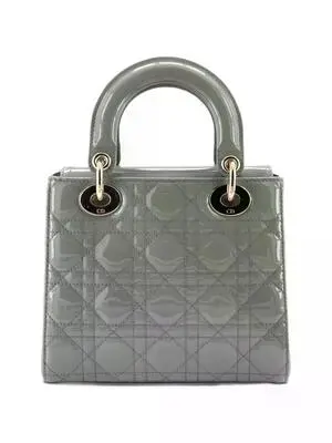 Dior Lady Bag Cannage Quilt Patent Small Satchel