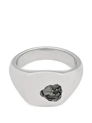 Tom Wood Mined Black Spinel Ring