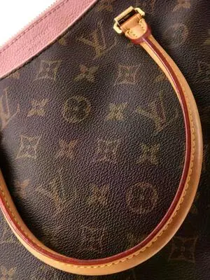 LOUIS VUITTON Pallas Tote Monogram Canvas With Leather Shoulder Bag - Brown