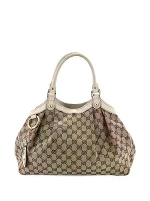 Gucci Sukey Gg Canvas With Leather Medium Tote Bag