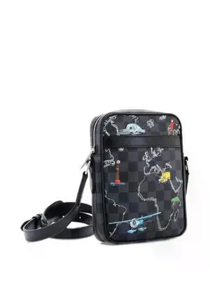 LOUIS VUITTON Danube Slim Bag Limited Edition Renaissance Map Damier Graphite Pm Crossbody Bag